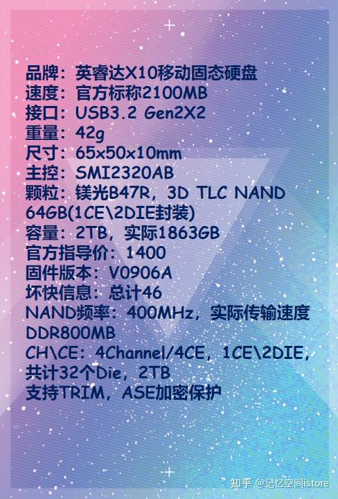 【记忆空间istore】 移动固态硬盘评测报告，英睿达X10 PRO PSSD 2TB - 知乎
