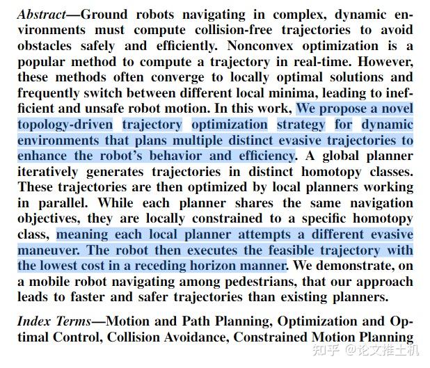 Topology-Driven Parallel Trajectory Optimization in Dynamic Environments - 知乎