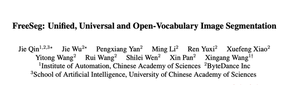CVPR'23｜泛化到任意分割类别？FreeSeg：统一、通用的开放词汇图像分割新框架 - 知乎
