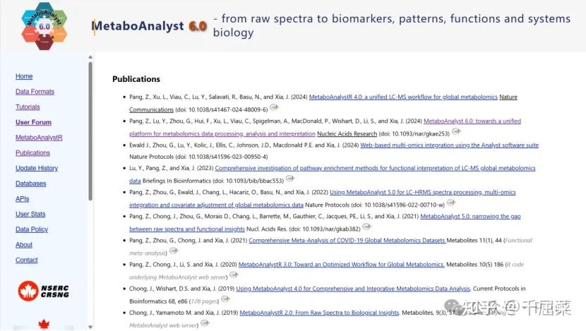 生信百宝箱：代谢组学研究利器MetaboAnalyst 6.0 - 知乎