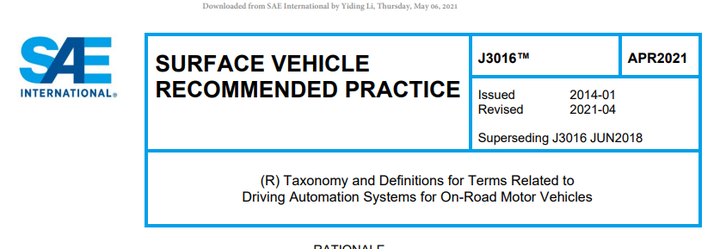SAE最新自动驾驶分级解析 - 知乎