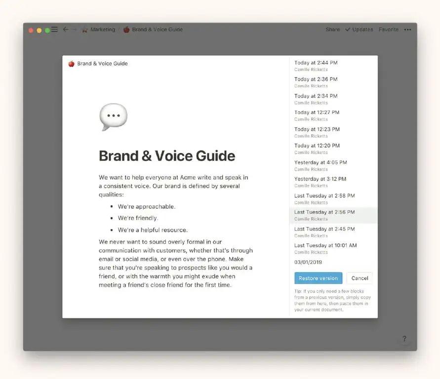Notion 使用教程 17：查看和恢复页面历史版本 - 知乎