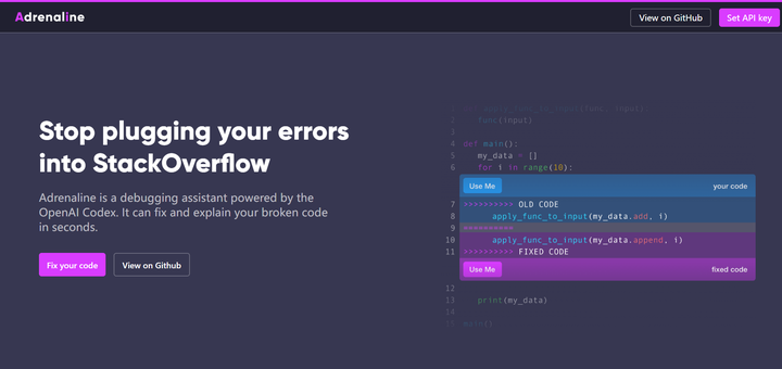 【新手福音】Adrenaline——AI代码自动调试修复，Stop plugging errors into StackOverflow - 知乎