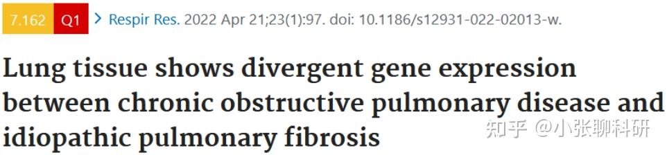 文章速览丨快来围观慢阻肺（COPD）怎样发高分生信好文！ - 知乎