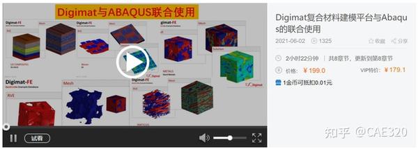 Digimat复合材料建模平台与Abaqus的联合使用 - 知乎