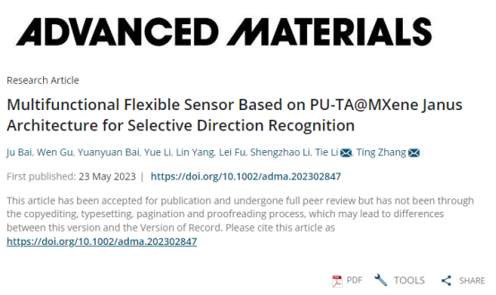 《Adv. Mat.》: 基于PU-TA@MXene Janus结构的柔性传感器 - 知乎