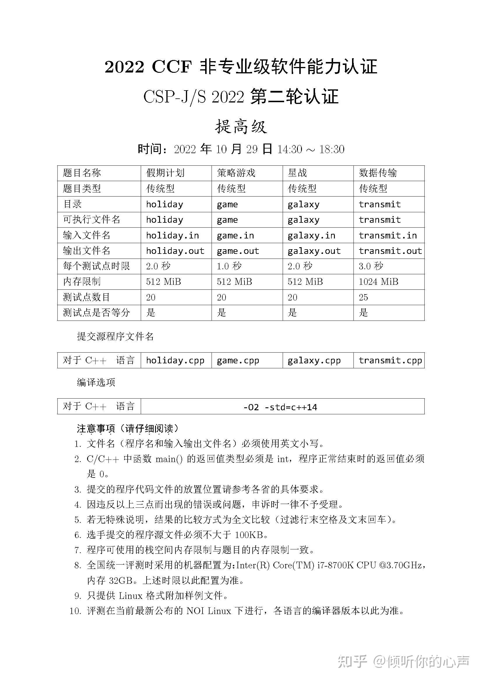 2022CCF非专业级软件能力认证第二轮题目-提高级 - 知乎