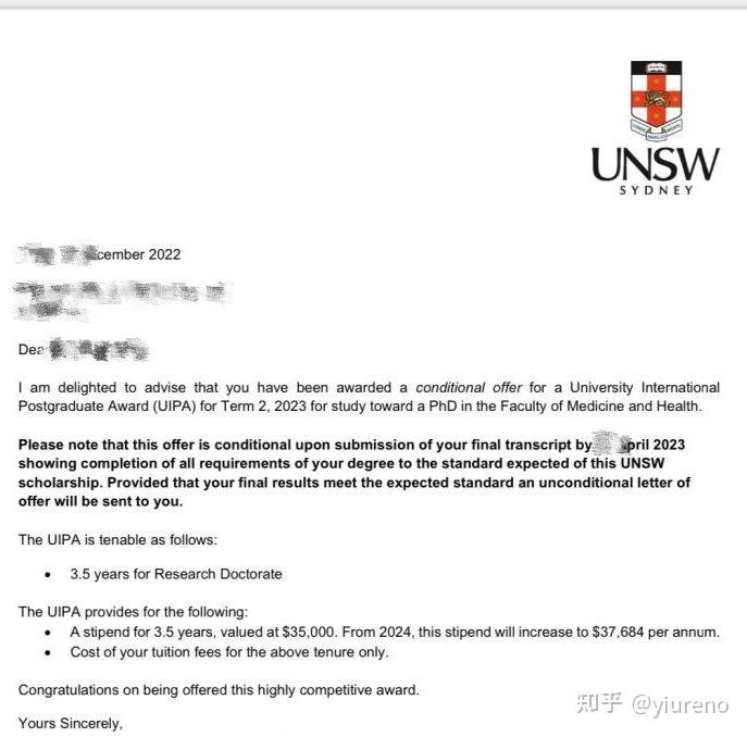 UNSW医学与健康学院PhD全奖申请经验分享 - 知乎