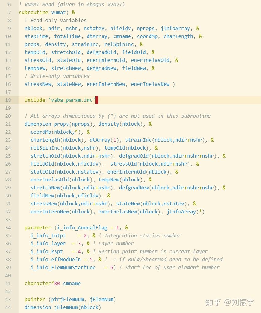 编写ABAQUS子程序时启用implicit none - 知乎