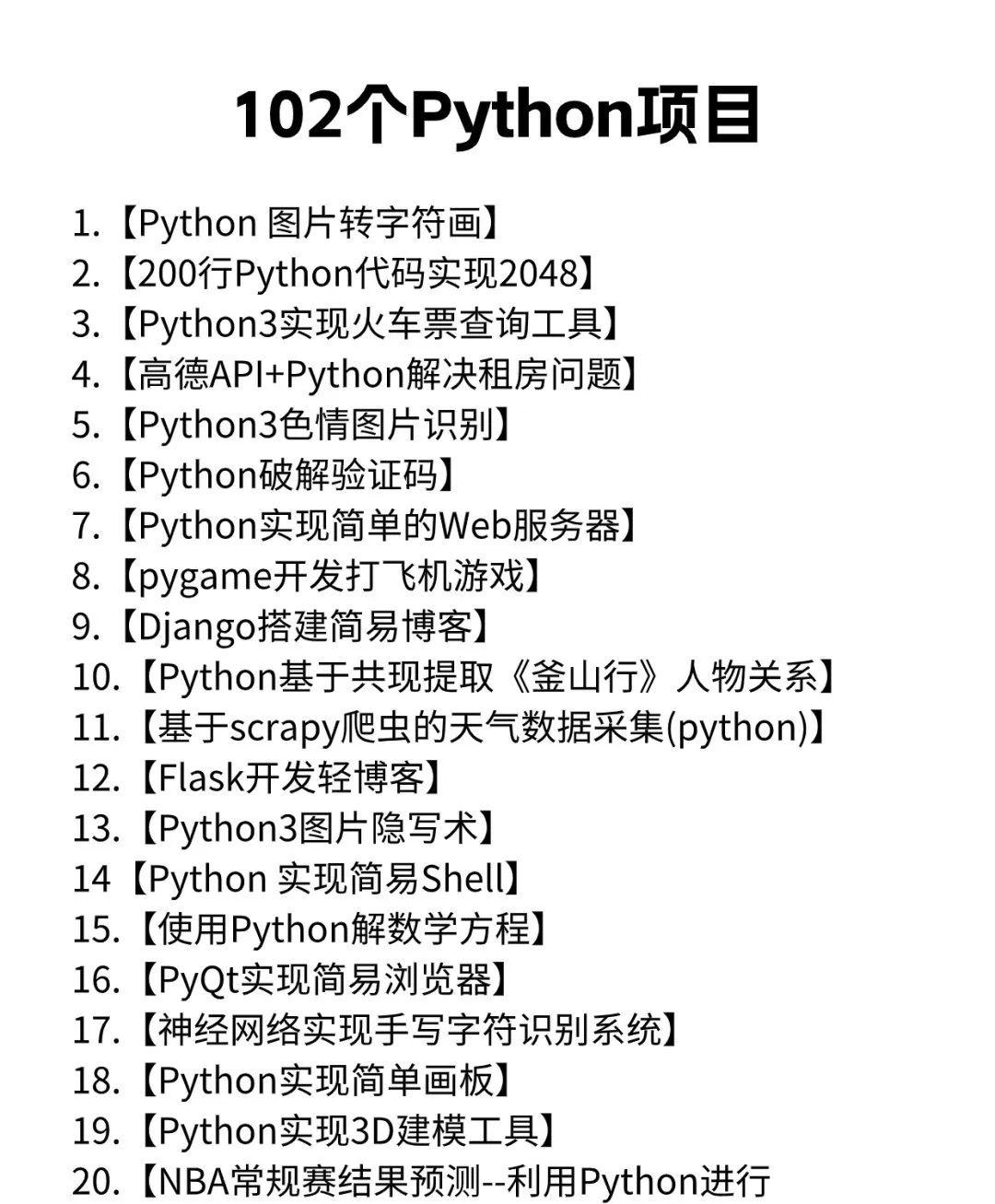 2024封神了！练完这102个Python项目，你的Python就厉害了！ - 知乎