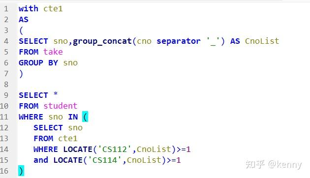 The Essence Of SQL-问题07-找到同时选修CS112，CS114的学生 - 知乎