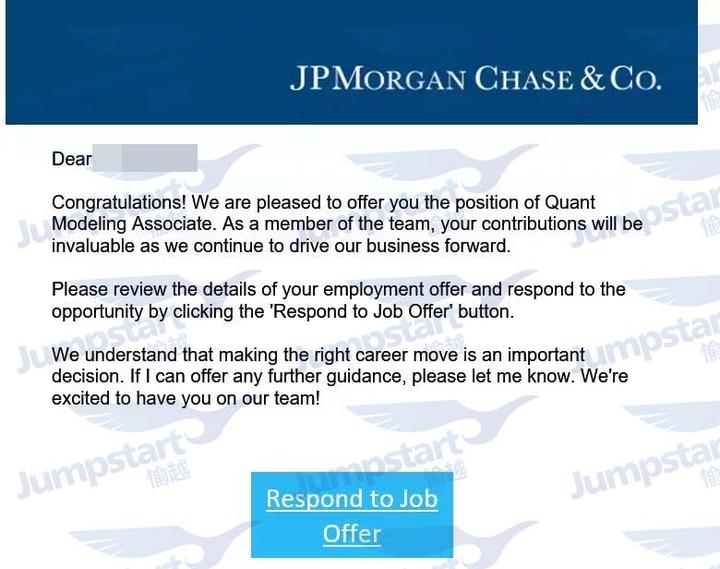 九大投行之一摩根大通JPM美国全职offer！ - 知乎