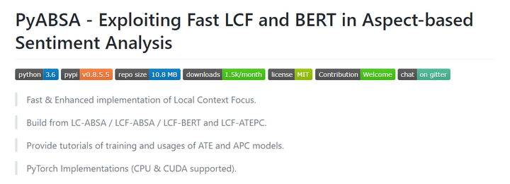 [PyABSA]PyABSA - Open Framework for Aspect-based Sentiment Analysis - 知乎