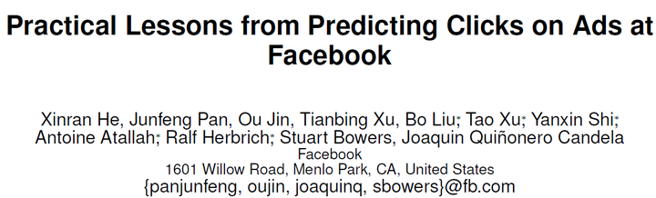 GBDT+LR预测CTR经典论文阅读笔记 - 知乎