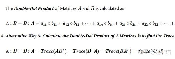 Double-Dot Product of 2 Matrices - 知乎