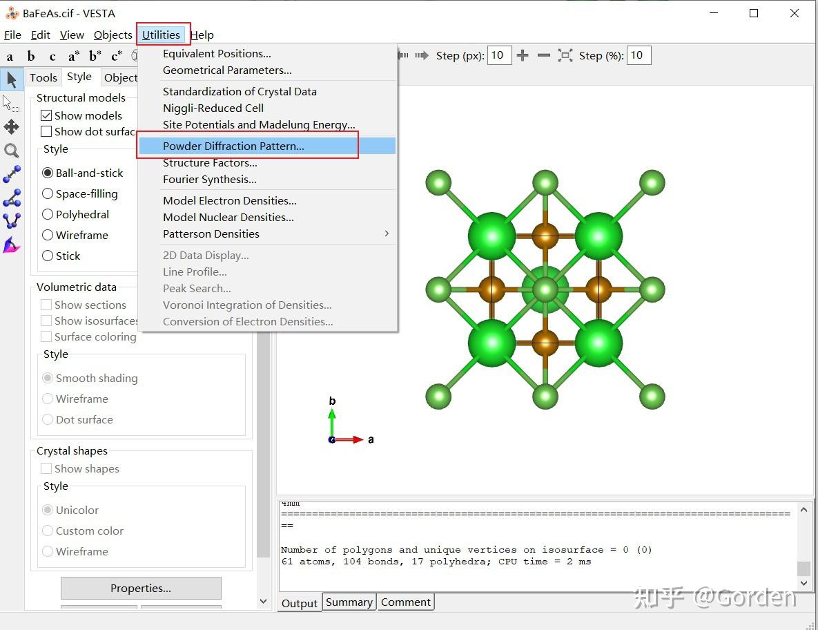 用VESTA软件模拟粉末XRD图 - 知乎