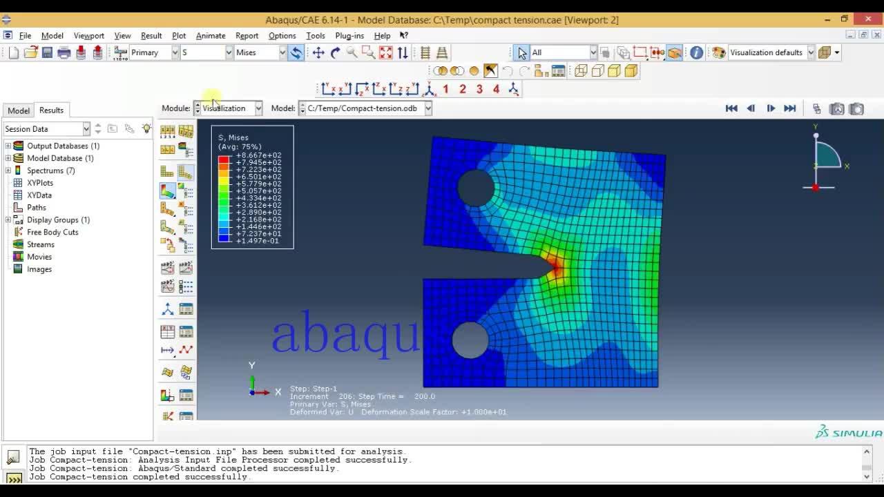 Abaqus基本教程-如何找到应力，位移，在特定的节点和元素的力 - 知乎
