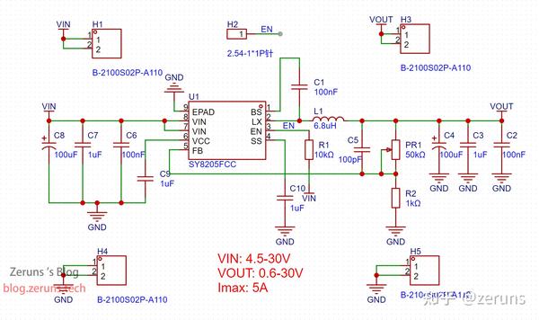 SY8205可调同步降压DCDC电源模块（原理图和PCB） - 知乎