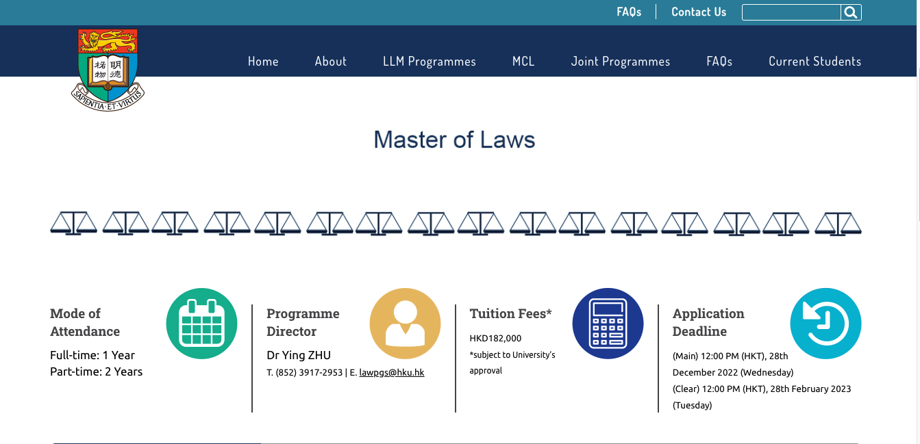 美港研究生项目 | 香港大学 - 法学硕士 University of Hong Kong - Master of Laws (LLM) - 知乎