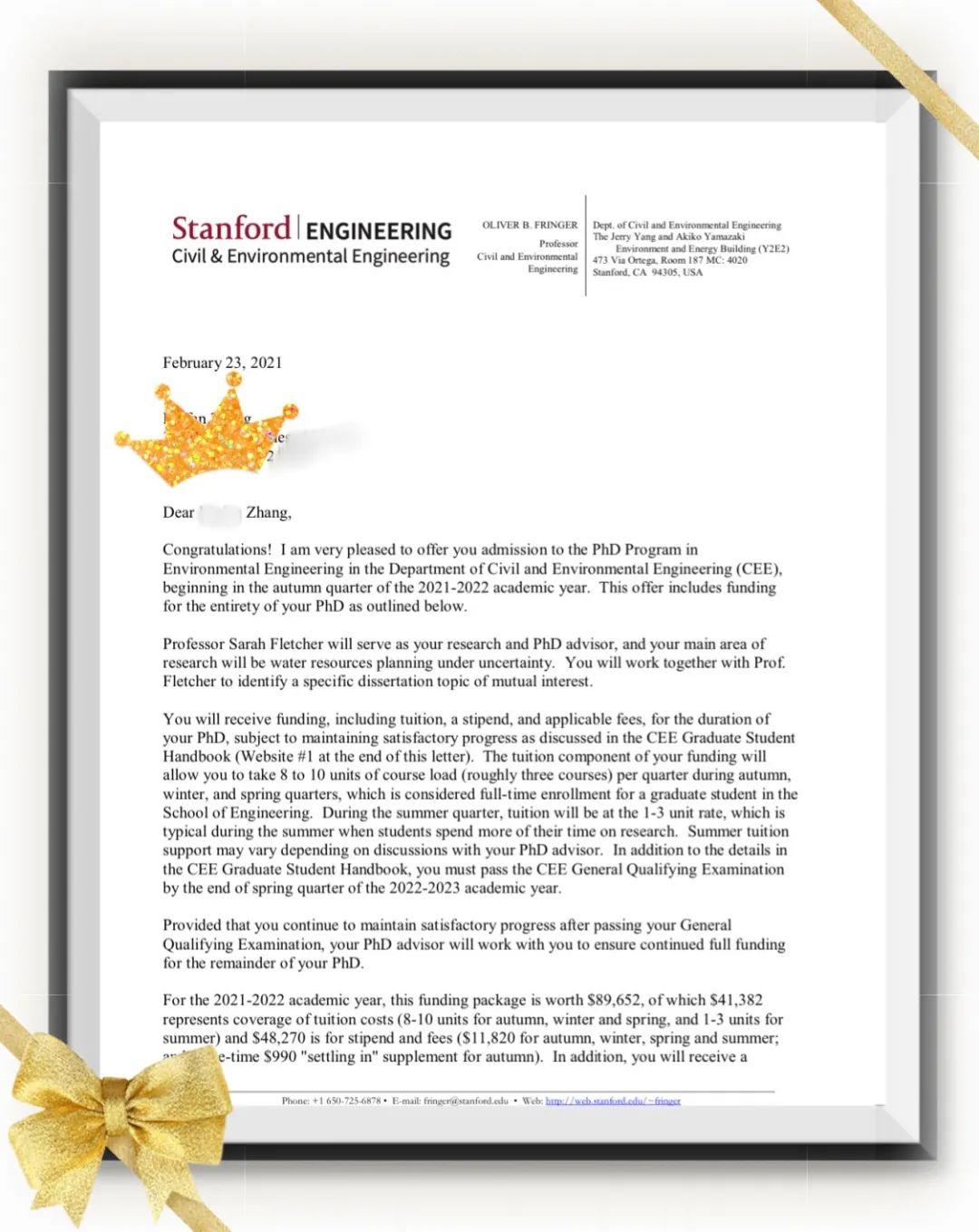 去Stanford读博士，21fall我拿到的offer全是彩票校 - 知乎
