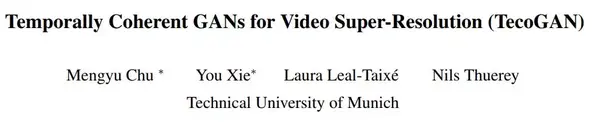 低清视频也能快速转高清：超分辨率算法TecoGAN - 知乎