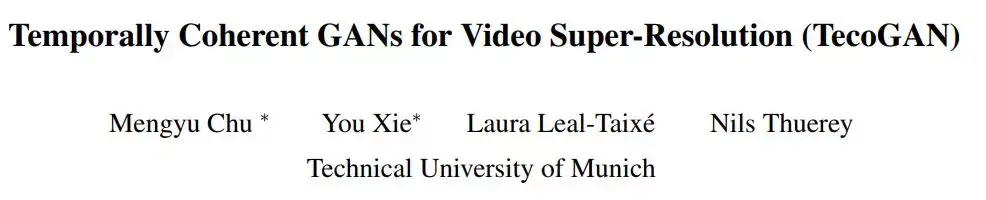 低清视频也能快速转高清：超分辨率算法TecoGAN - 知乎