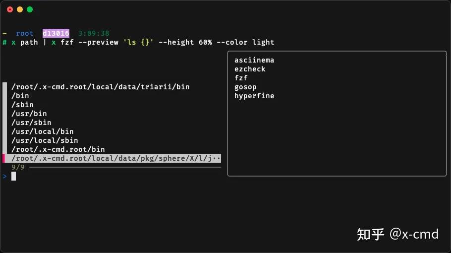 📦 x-cmd pkg | fzf (3) - fzf 颜值大改造，自定义界面布局与配色，打造炫酷终端 - 知乎