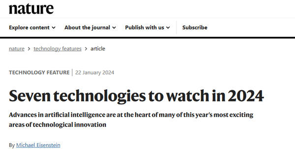 Nature｜2024年值得关注的七项技术 - 知乎