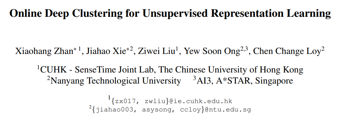 【Deep Clustering】Online Deep Clustering for Unsupervised Representation Learning - 知乎