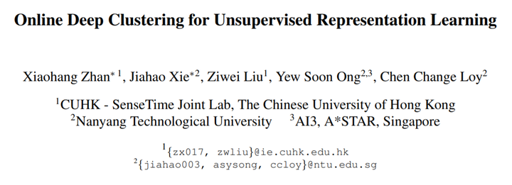 【Deep Clustering】Online Deep Clustering for Unsupervised Representation ...