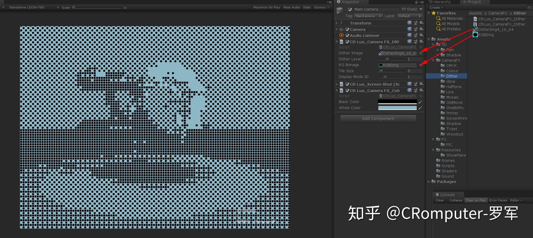Unity3D后期Shader特效-马赛克6-仿色图案Dither Pattern（灰度四舍五入|颜色相加计算） - 知乎