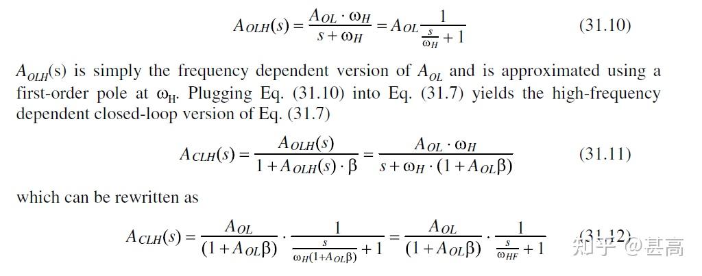 Chapter 31 Feedback Amplifiers - 知乎