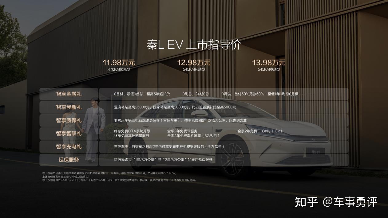 标配智驾天神之眼C，后驱五连杆的秦L EV换代很彻底 - 知乎