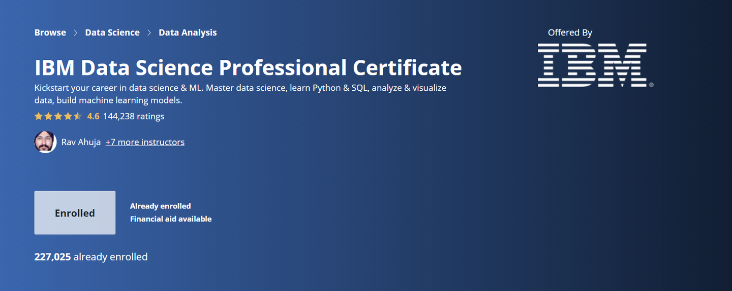 IBM 数据科学家认证（Data Science Professional) - 知乎