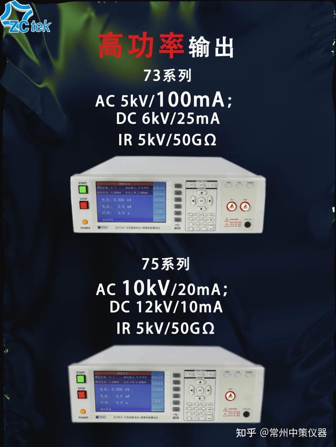 ZC73/75系列交直流耐电压/绝缘电阻测试仪 - 知乎