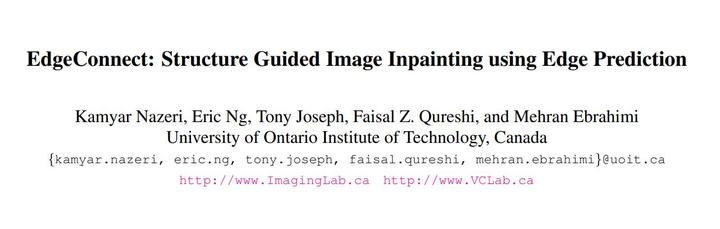 Structure Guided Img Inpaint using Edge Prediction - 知乎