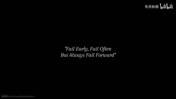 Fail early,fail often,but always fail forward. - 知乎