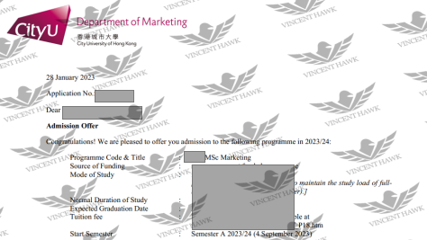 2023 VH Offer | 恭喜VH学员获录香港城市大学Marketing硕士项目Offer~！ - 知乎