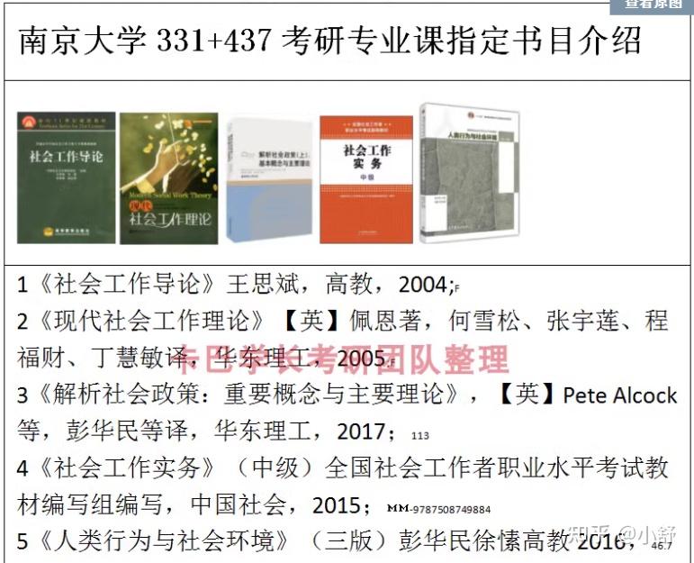 2024届南大考研331+437社会工作专业必备资料清单 - 知乎