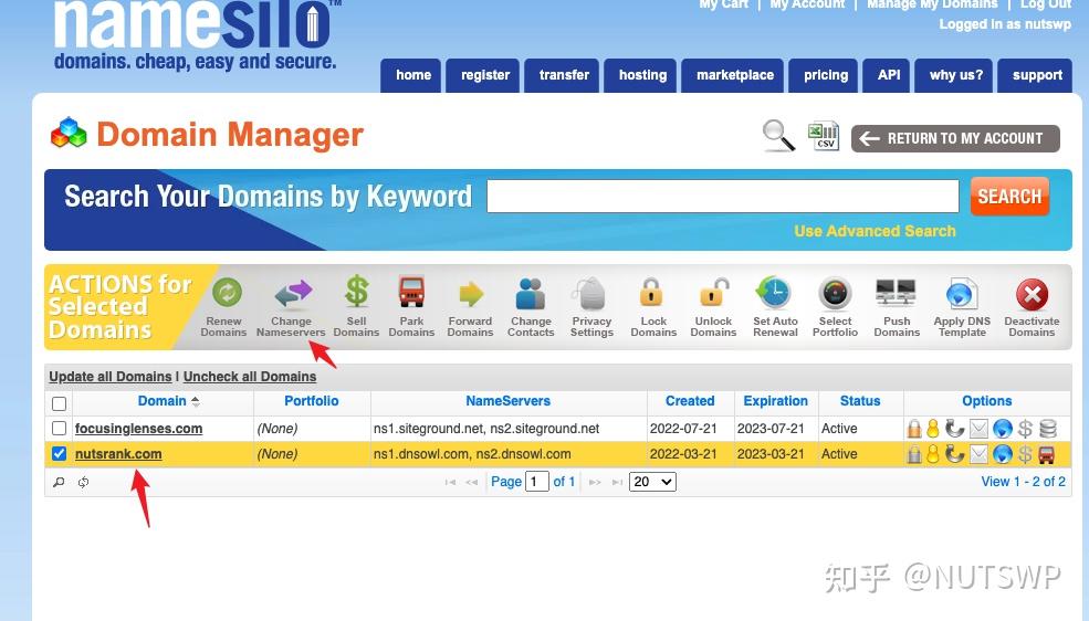 如何将Namesilo的域名迁移到Cloudflare - 知乎