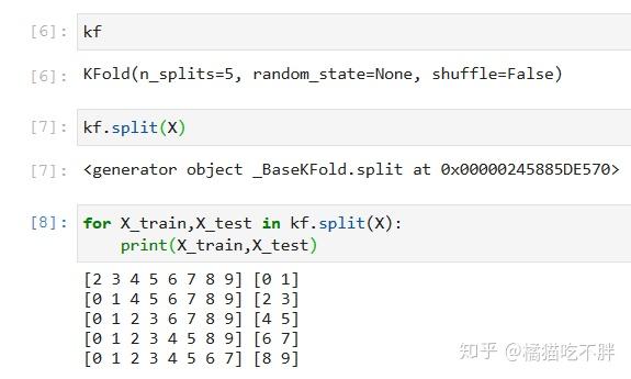 sklearn函数：KFold（分割训练集和测试集） - 知乎