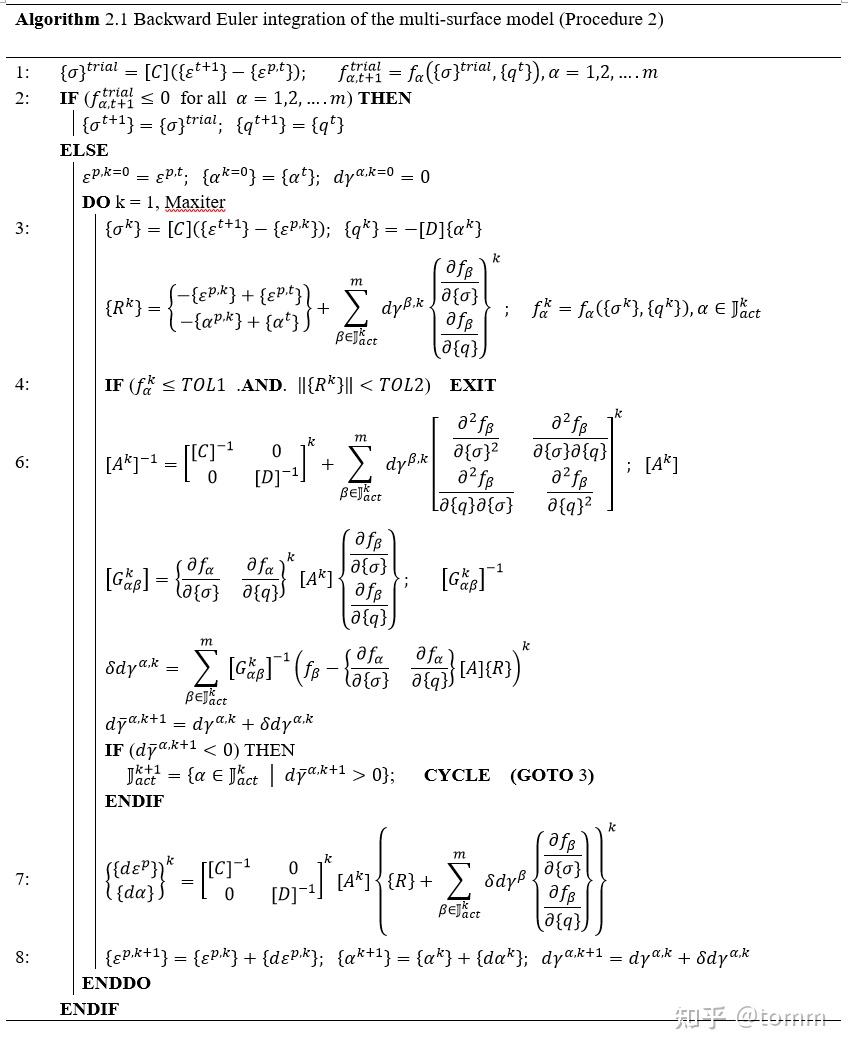 多屈服面塑性本构模型的应力回归算法 - 知乎