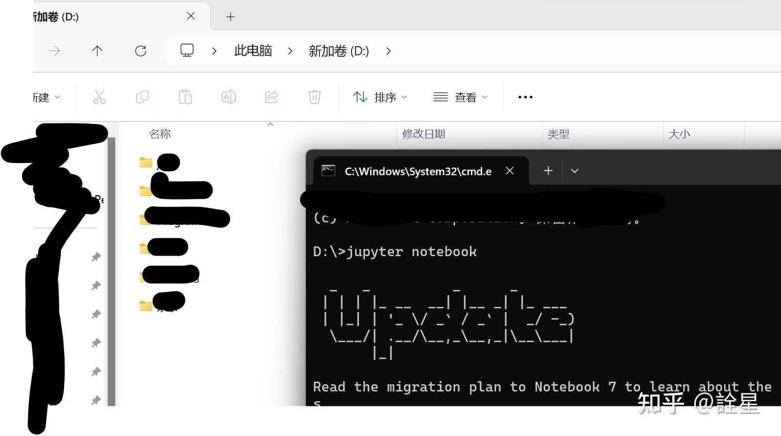 cmd输入jupyter notebook，报错“'jupyter' 不是内部或外部命令，也不是可运行的程序 或批处理文件。” - 知乎