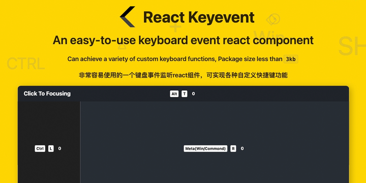 React Keyevent-非常容易使用的一个键盘事件监听react组件，可实现各种自定义快捷键功能，只有不到3kb - 知乎