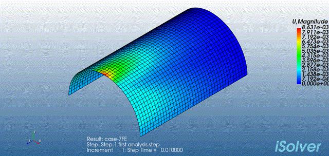 【iSolver案例分享40】壳单元几何非线性Benchmark校核01 - 知乎
