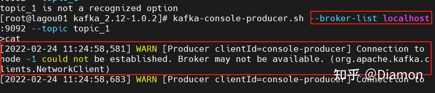 Kafka. Connection to node -1 could not be established - 知乎