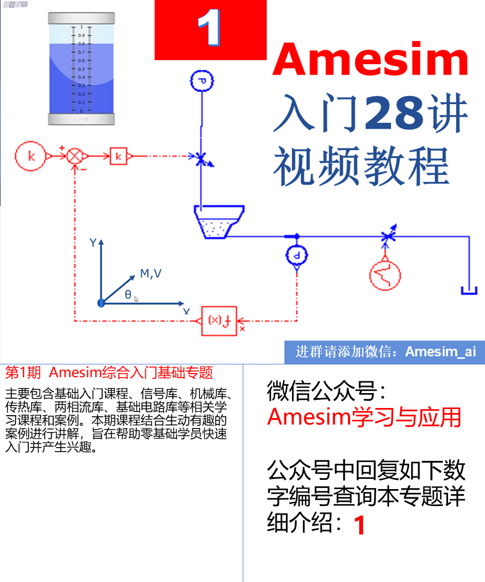 Amesim综合基础入门视频课程专题28讲 - 知乎
