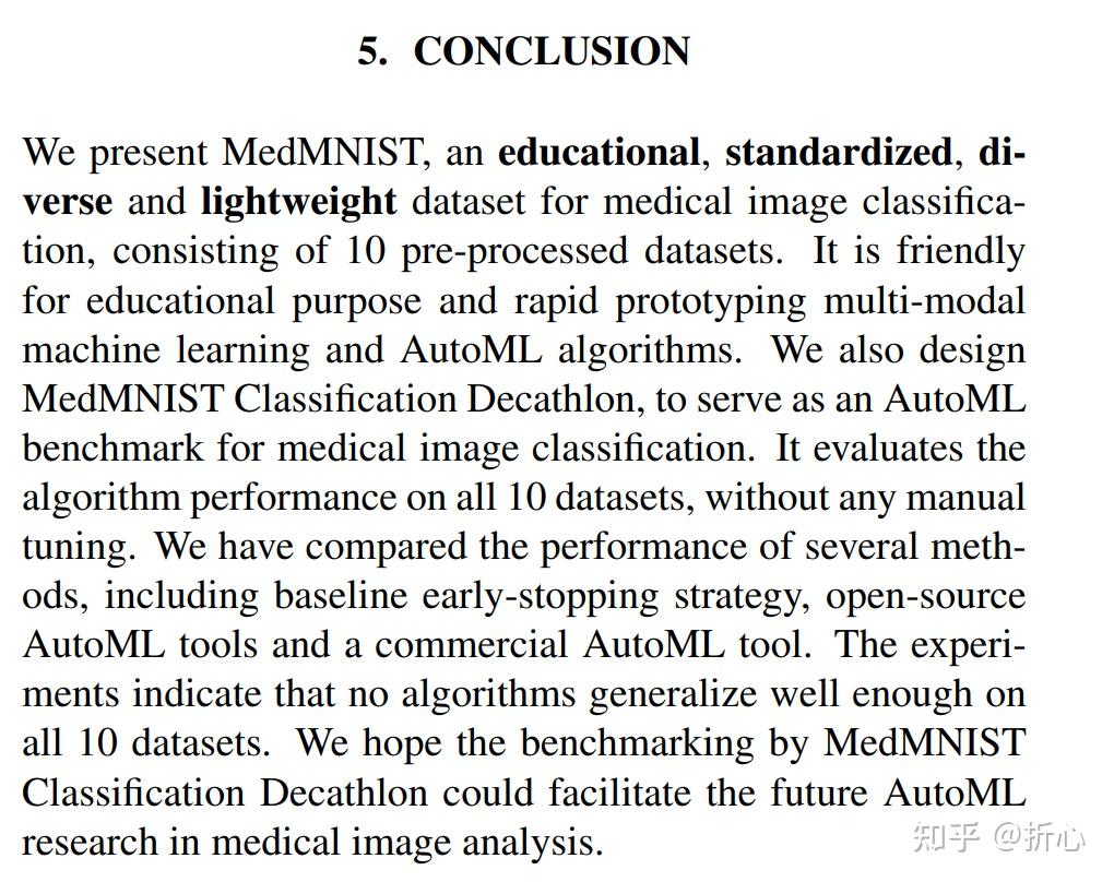 一些文章：MedMNIST - 知乎