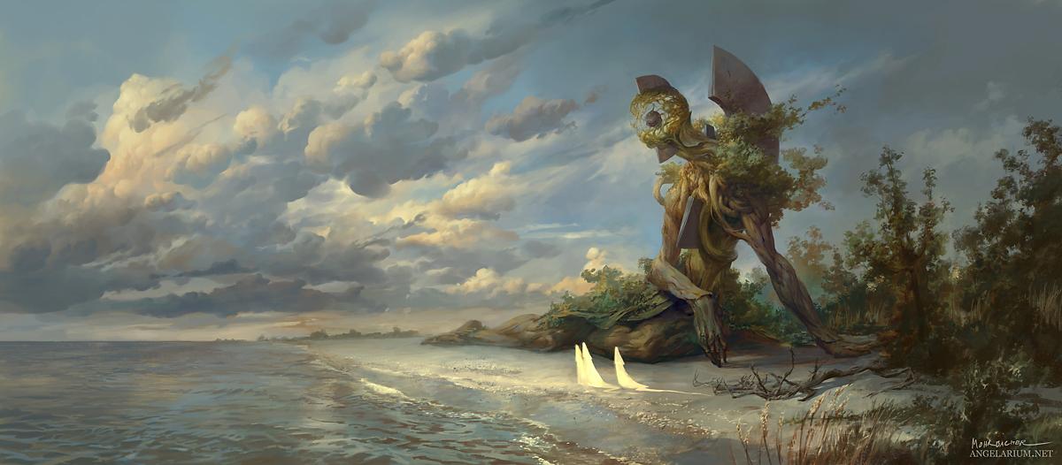 艺术鉴赏丨心生敬畏！概念画师Peter Mohrbacher细腻笔触下的天使众神相！ - 知乎