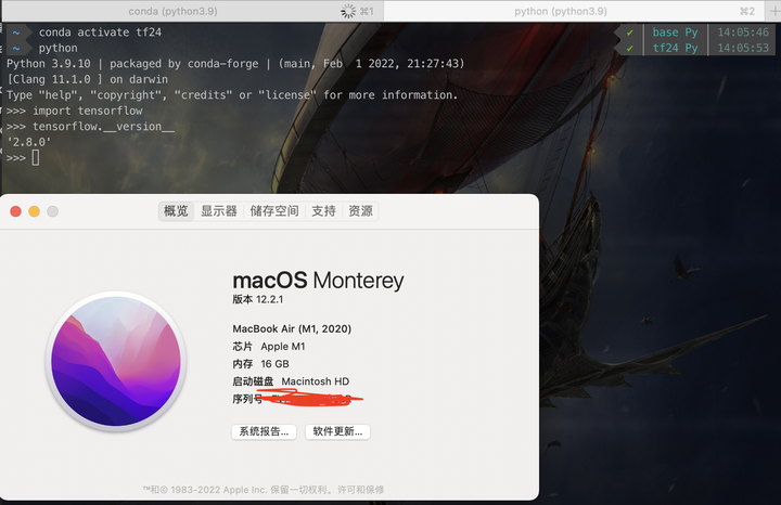2022最新Apple M1/Mac M1 配置安装Tensorflow环境方法(亲测可用) - 知乎